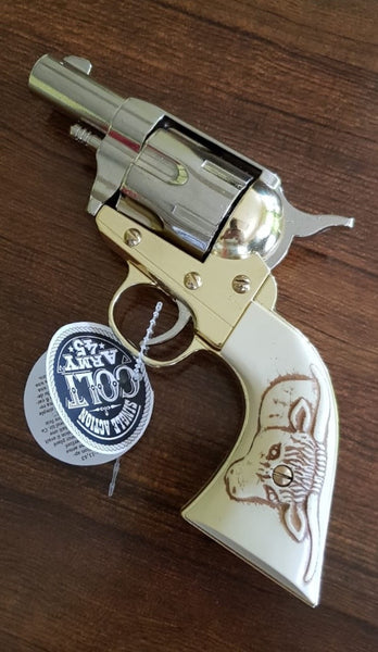 COLT 45 - SHORT BARRELLED COLT - NICKEL AND BRASS